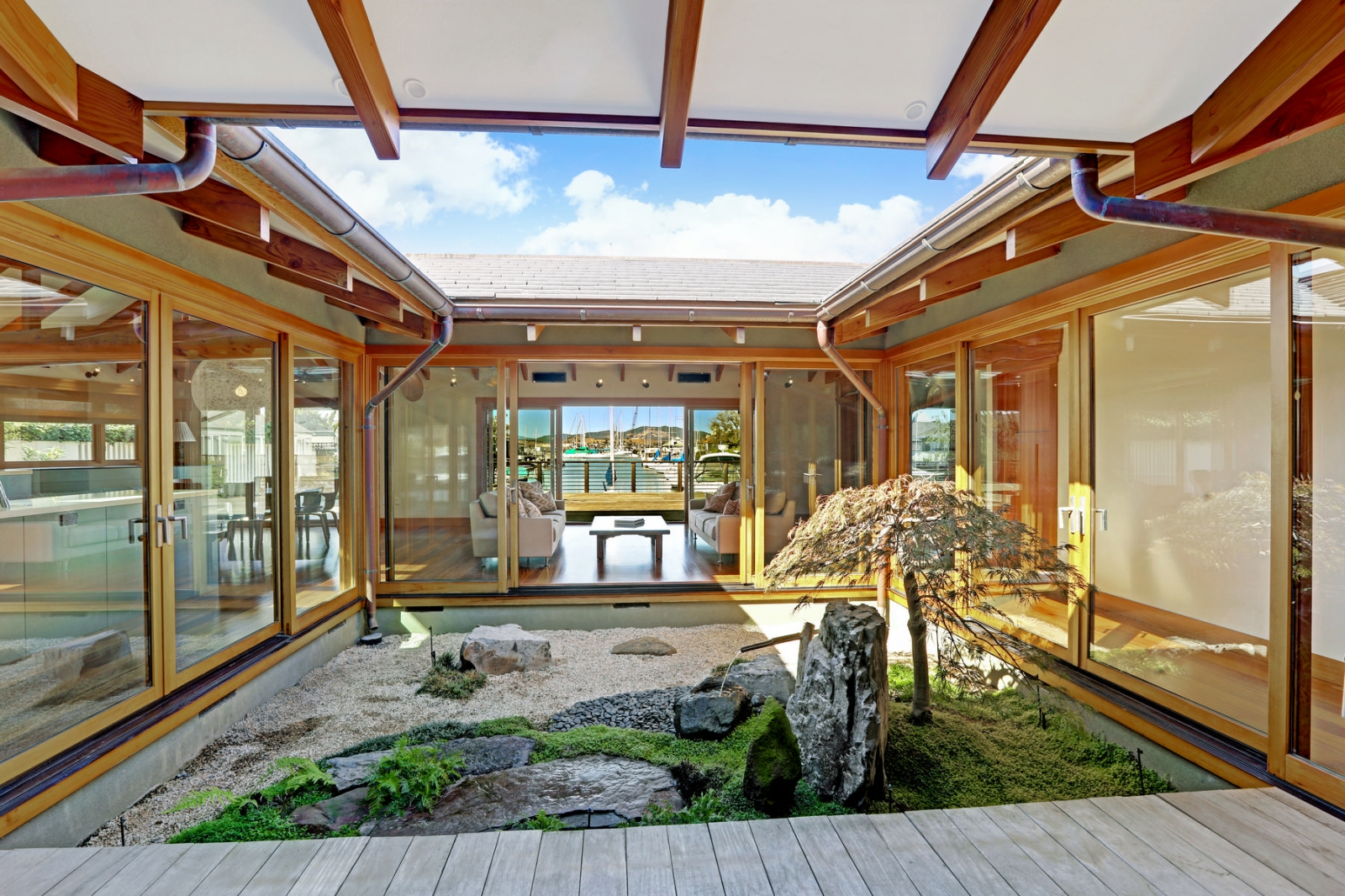 Traditional Japanese House Atrium